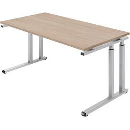 Sch&auml;fer Shop Sch&auml;fer Shop Select Schreibtisch SET UP, C-Fu&szlig;gestell, 1600x800, eiche/wei&szlig;alu