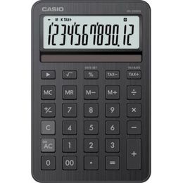 Casio Tischrechner MS-200DQ, 12 Stellen, LC-Display, Steuerberechnung, Gewinnermittlung, Batterie-/Solarbetrieb, B 101 x H 154,5 mm, schwarz