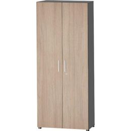 Sch&auml;fer Shop Sch&auml;fer Shop Select Schrank SET UP, 6 OH, abschlie&szlig;bar, B 800 x T 420 x H 2240 mm, graphit/eiche