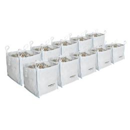 Sch&auml;fer Shop 10er-Set Sch&auml;fer Shop Genius Containersack Big Bag, 1,5 t, offen, 4 Schlaufen, B 900 x T 900 x H 900 mm, wei&szlig;
