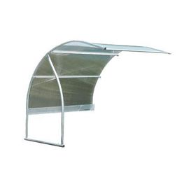 Fahrrad-Unterstand Mottez B801V, Erweiterung f&uuml;r Fahrrad-Unterstand B800VNO, B 2240 x T 2210 x H 2200 mm, transparent