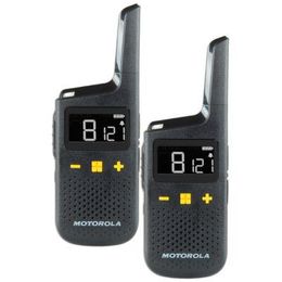 PMR-Funkger&auml;teset Motorola XT185, 2-teilig, lizenzfrei, 2-Wege-Kommunikation, 16 Kan&auml;le, bis 8 km, bis 24 h, IP54, inkl. Zubeh&ouml;r, schwarz-gelb