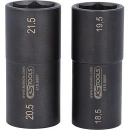 1/2" Spezial-Alu-Felgen-Kraft-Stecknuss-Satz f&uuml;r Ford, 18,5 / 19,5 / 20,5 / 21,5 mm, 2-tlg