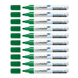 Legamaster Boardmarker TZ1, f&uuml;r Flipcharts und Whiteboards, gr&uuml;n 10St.