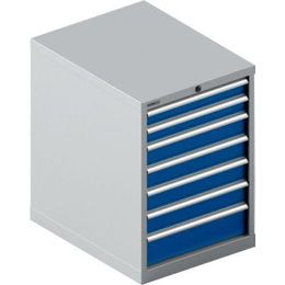 Sch&auml;fer Shop Sch&auml;fer Shop Select Schubladenschrank 27-36, 7 Sch&uuml;be, bis 75 kg, B 564 x T 725 x H 800 mm, enzianblau/wei&szlig;aluminium