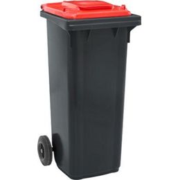 Sch&auml;fer Shop M&uuml;lltonne GMT, 140 l, fahrbar, schwarzrot