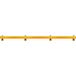 Ampere Rammschutz-Barriere Rack-Mammut&reg;, Einzelplanke, Kunststoff, L 8000 x H 390 mm, verkehrsgelb