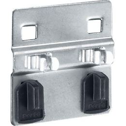 Bott Doppel-Werkzeugklemme Perfo, &Oslash; 6-9 mm, drehbar, mit breiter Grundplatte, B 60 x T 20 x H 60 mm, Metall verzinkt, silber, 5 St&uuml;ck