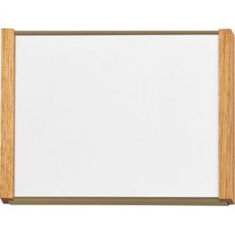 moedel T&uuml;rschild LMH, DIN A6, individuell beschriftbar, Polyester-Abdeckung, Klebemontage, B 159,5 x H 105,5 mm, Aluminium, bronze/Eiche