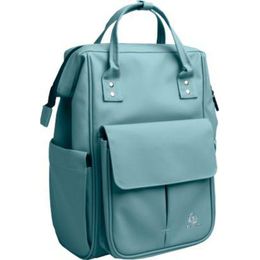Exacompta Rucksack Exactive&reg;, mattes PU, Laptopfach bis 14&Prime;, viele F&auml;cher, 2 Tragegriffe, Trolley-Schlaufe, B 250 x H 380 x T 200 mm, frostblau
