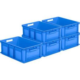 Sch&auml;fer Shop Kasten im EURO-Ma&szlig; EF 6220, ohne Deckel, 42 l, 5 St&uuml;ck, blau