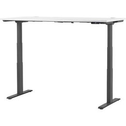 Sch&auml;fer Shop Sch&auml;fer Shop Genius Schreibtisch MODENA FLEX, elektrisch h&ouml;henverstellbar, Rechteck, T-Fu&szlig;, B 2000 x T 800 mm, wei&szlig;/anthrazit