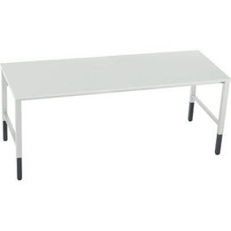 Sch&auml;fer Shop Sch&auml;fer Shop Pure Arbeitstisch AST31, manuell h&ouml;henverstellbar, Melaminplatte, 4-Fu&szlig;, bis 500 kg, B 2000 x T 800 x H 800-1030 mm, lichtgrau/lichtgrau