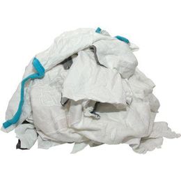 Putzlappen, in Trikot-Qualit&auml;t, zugfest, Recycling-Baumwolle, wei&szlig;-grau, 10 kg