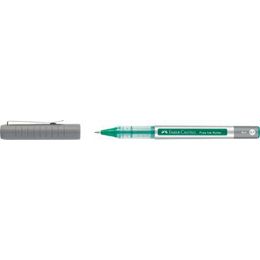 Faber-Castell Faber Castell Tintenroller Free Ink Fine, Schreibfarbe gr&uuml;n, Strichst&auml;rke 0,7 mm, mit Sichtfester und Metallclip, Recycling-Kunststoff, 1 St&uuml;ck