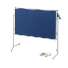 Maul Moderationstafel Pro, klappbar, Textil/Textil blau + Moderationskarten-Set mit 360 Karten und 200 Pin-Nadeln