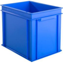 Sch&auml;fer Shop Euro Box Serie EF 4320, aus PP, Inhalt 29,5 L, geschlossene W&auml;nde, Unterfassgriff, blau