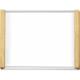 moedel T&uuml;rschild LMH, DIN A6, individuell beschriftbar, Polyester-Abdeckung, Klebemontage, B 159,5 x H 105,5 mm, silber/Ahorn