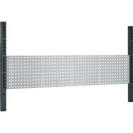 Sch&auml;fer Shop Sch&auml;fer Shop Pure Tischaufbau f&uuml;r Arbeitstische AST31, 2 x Aufbaus&auml;ulen, 1 x Lochwand, B 2000 x H 1035 mm, Stahl, anthrazitgrau/wei&szlig;aluminium