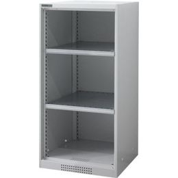 Sch&auml;fer Shop Sch&auml;fer Shop Genius Regalschrank FS, Stahl, mit Bel&uuml;ftungsl&ouml;chern, B 545 x T 520 x H 1105 mm, 3 OH, Wei&szlig;alu, bis 150 kg
