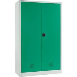 Sch&auml;fer Shop Sch&auml;fer Shop Select Umweltschrank, B 1200 x T 500 x H 1935 mm, 3 Wannen &agrave; 23 Liter + WHG-Wanne 14 Liter, lichtgrau/t&uuml;rkisgr&uuml;n