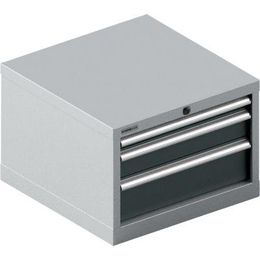Sch&auml;fer Shop Sch&auml;fer Shop Select Schubladenschrank 27-27, 3 Sch&uuml;be, bis 75 kg, B 564 x T 572 x H 400 mm, anthrazitgrau/wei&szlig;aluminium