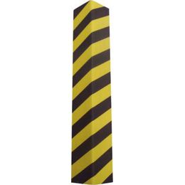 Garagen Eckenschutzprofil Mottez, f&uuml;r den Innenbereich, selbstklebend, waschbar, L 780 x B 125 x H 25 mm, PU-Schaumstoff, gelb-schwarz