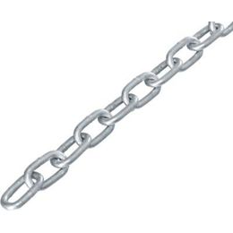 Absperrkette, ⌀ 8 mm x 10 m, f&uuml;r Innen- & Au&szlig;enbereich, feuerverzinkter Stahl, hoher Korrosionsschutz, silber