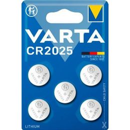 Knopfzelle Varta Professional Electronics CR2025, Spannung 3 V, Kapazit&auml;t 170 mAh, Lithium, 5 St&uuml;ck