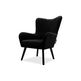 KONSIMO Sessel Gadi schwarz Ma&szlig;e (cm): B: 76 H: 100 Sessel & Hocker > Sessel nach Material > Stoff Sessel &raquo; Sofa DE