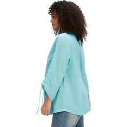 sheego by Joe Browns sheego Gro&szlig;e Gr&ouml;&szlig;en Baumwollbluse mit Spitze und Biesen, mint, Gr&ouml;&szlig;e 58 - Damen