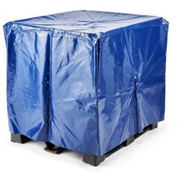 Kuhlmann IBC-Abdeckung, f&uuml;r 1000 l IBC-Container, L 1300 x B 1100 x H 1000 mm, PVC, blau