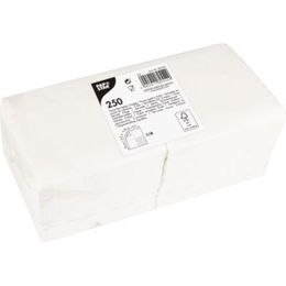 Papstar Servietten, 2-lagig, 1/4-Falz, B 240 x H 240 mm, FSC&reg;-zertifiziert, Tissue, wei&szlig;, 250 St&uuml;ck