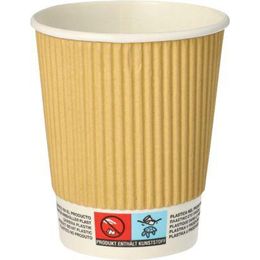 Papstar Kaffeebecher Ripple Wall 200 ml, Pappe PLA-beschichtet, FSC, &Oslash; 80 mm, 25 St&uuml;ck, To-go