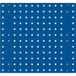 Bott Lochplatte Perfo S, Lochgr&ouml;&szlig;e 9,2 x 9,2 mm, B 495 x T 13 x H 457 mm, Stahlblech pulverbeschichtet, enzianblau RAL 5010