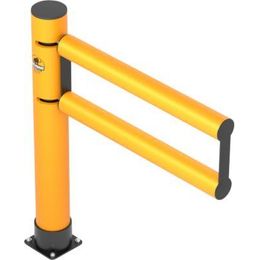 Ampere Schwingt&uuml;r Rack-Mammut&reg;, Kunststoff, Anschlag links, B 1000 x H 1100 mm, verkehrsgelb
