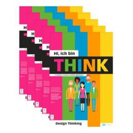 Flipchartblock PLAYROOM THINK FLIP, 14 vorgedruckte Blatt f&uuml;r Design Thinking/Innovationsprozesse, B 650 x H 970 mm, Papier, mehrfarbig, 5 St&uuml;ck