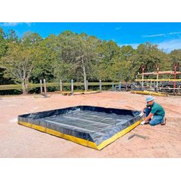 Faltwanne, f&uuml;r Kleingebinde, Volumen 108 l, B 609 x T 609 x H 305 mm, Polyethylen, schwarz