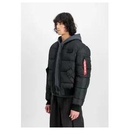 Bomberjacke Alpha Industries "MA-1 Puffer Bomber", Herren, Gr. XL, schwarz, Obermaterial: 100% Polyester; Futter: 100% Polyester; F&uuml;llung: 100% Polyester, Jacken Bomberjacke