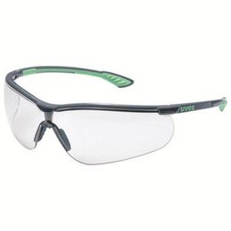 Schutzbrille Uvex sportstyle planet, UV-Schutz, beschlagfrei, kratzfest, Kunststoff, anthrazit-gr&uuml;n