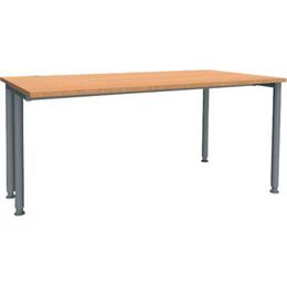 Sch&auml;fer Shop Sch&auml;fer Shop Genius Schreibtisch MODENA FLEX, Breite 1600 mm, einseitig verk&uuml;rzt, Buche/anthrazit