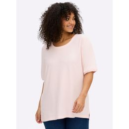 sheego Gro&szlig;e Gr&ouml;&szlig;en Shirt, tiefblau, Gr&ouml;&szlig;e 52/54 - Damen
