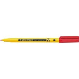 Staedtler Fineliner Noris, Rundspitze, Strichbreite 0,6 mm, Tinte auf Wasserbasis, Recycling-Kunststoff, Schreibfarbe rot, 1 St&uuml;ck