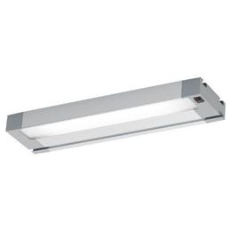 Waldmann Systemleuchte WLA LED, 1100 Lumen, 5000 K, strukturierte Entblendung, L 449 x B 120 x H 40 mm, mit Ein/Aus-Schalter, Rechtsmontage, grau