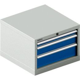 Sch&auml;fer Shop Sch&auml;fer Shop Pure Schubladenschrank 27-27, 3 Sch&uuml;be, bis 75 kg, B 564 x T 572 x H 400 mm, enzianblau/lichtgrau