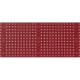 Bott Lochplatte Perfo 1050, Lochgr&ouml;&szlig;e 9,2 x 9,2 mm, B 1050 x T 13 x H 457 mm, Stahlblech pulverbeschichtet, purpurrot RAL 3004