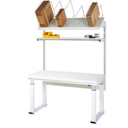 Rau Packtischsystem 01 Werbank-Serie adlatus 600, B 2000 x T 900 x H 740-1140 mm, HPL-Platte, bis 600 kg