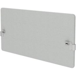 Hintertisch-Akustiktrennwand Wall inkl. Adapter, 30 mm stark, B 2000 x H 800 mm, hellgrau