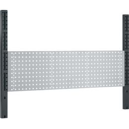 Sch&auml;fer Shop Sch&auml;fer Shop Pure Tischaufbau f&uuml;r Arbeitstische AST31, 2 x Aufbaus&auml;ulen, 1 x Lochwand, B 1500 x H 1035 mm, Stahl, anthrazitgrau/wei&szlig;aluminium