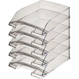 Leitz&reg; Ablagekorb Standard 5226, Kunststoff, 5 St&uuml;ck, transparent grau